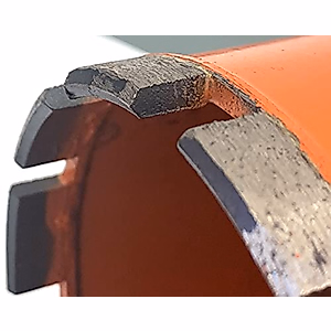 VTXMax VPWB 2 Inch Diameter 1-1/4"-7 Threaded Wet Concrete Diamond Core Drill Bit for Concrete Stone Granite Marble with 18" drilling depth (2")