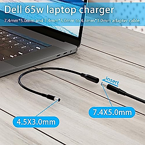 65W 19.5V 3.34A Laptop Charger Replacement for Dell Latitude 5400 5480 5590 5500 5490 5580 7280 7290 7480 7490 E5470 E5440 E6420 E6430 E6440 E6540 E7450 E7440 E7250 LA65NM130 AC Power Adapter