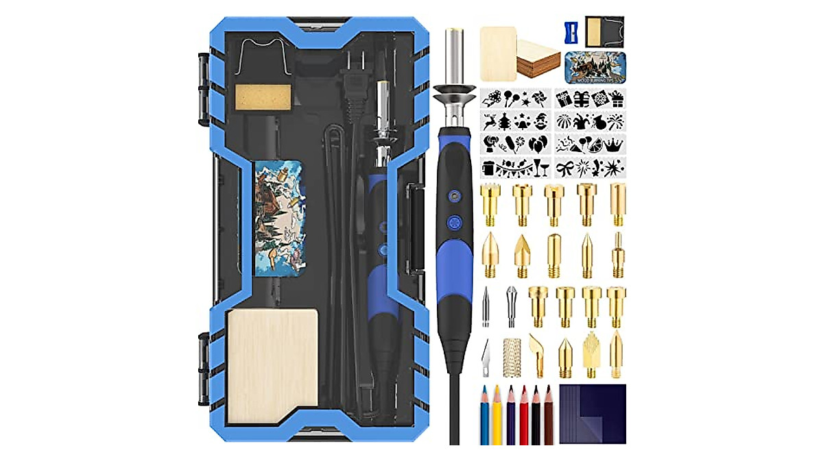 72-Piece Wood Burning Kit for Beginners & Experts | AOUTK Craft Set