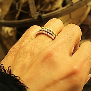 Oxford Diamond Co New Round Cubic Zirconia Eternity Style Band .925 Sterling Silver Ring Size 6