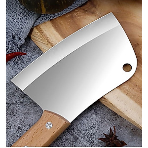 YIKANGHENG Small Professional Cleaver Chef Knife, High Strength Stainless Steel 5.8 Inch Sharp Kitchen Blade with Wooden Handle (black)