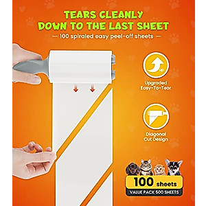 KONIZY Lint Rollers for Pet Hair Extra Sticky, 500 Sheets Mega Value Set Roller with 2 Upgraded Handles, 5 Portable Remover Clothes, Furniture, Carpet, Dog & Cat Removal