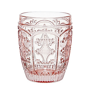 Fitz and Floyd Trestle Rocks Double Old Fashioned, Set of 4, Blush