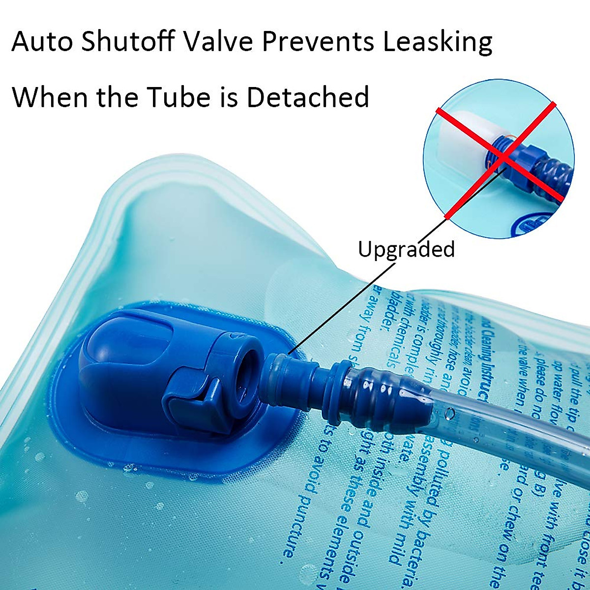 Outdoor Hydration Bladder, 2 Liter Leak Proof Water Bladder, Water Reservoir for Hydration Pack