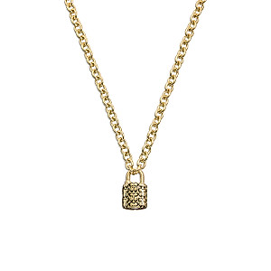 Coach Women's Quilted Padlock Necklace