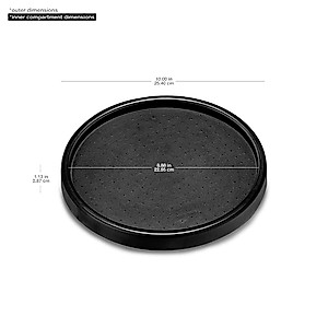 madesmart 10" Turntable-Carbon Collection Non-Slip Base, Soft-Grip Surface & BPA-Free, Single Level