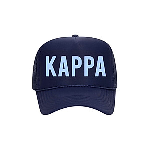 Kappa Trucker Hat - Kappa Gamma Sorority Cap - KKG Gifts Spiritwear (Navy)