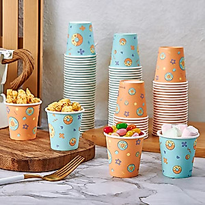 TV TOPVALUE 600 Pack 3 oz Paper Cups, Disposable Bathroom Cups, Small Mouthwash Cups, Snack Cups, Drinking Cups for Hot/Cold Beverages, Mini Paper Cups for Camping, Trips, Picnic