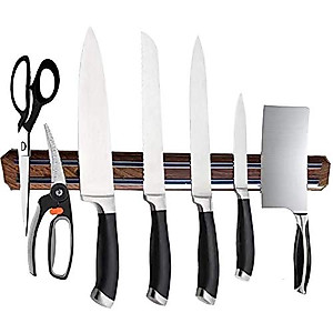 Magnetic Knife Strip Holder Rack Tool Bar Magnet 15 Inch Multipurpose Magnetic Knife Rack Strong Powerful Kitchen Storage Display Organizer Easy Install Secure Safe Laundry Garage Workshop Shed