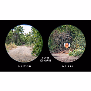 Monstrum Alpha Series 1-6x24 First Focal Plane FFP Rifle Scope with MOA Reticle | ZR302 Quick Release Scope Mount | Bundle