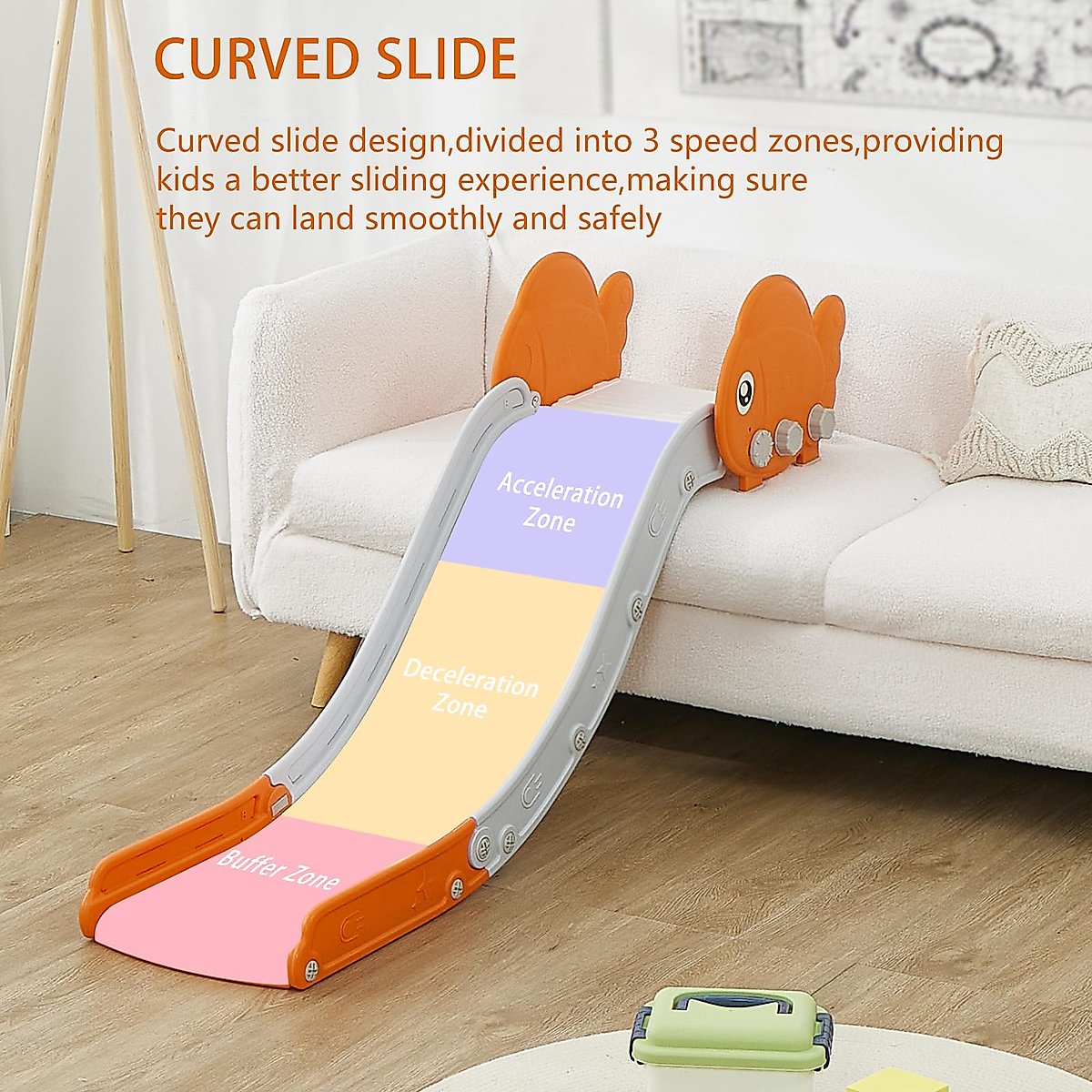 Couch Slide, Sofa Slider for Kids, Easy Moving & Install Bedside, Table, Stairs, Sofa Toy for Finding Clown Fish Nemo Slide