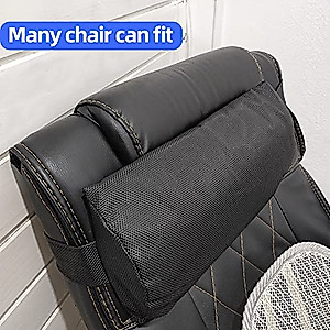 Universal Replacement Pillow Headrest for Zero Gravity Chair with Elastic Band, Beach Removable Padded Headrest Pillow for Recliner Lounge Chairs