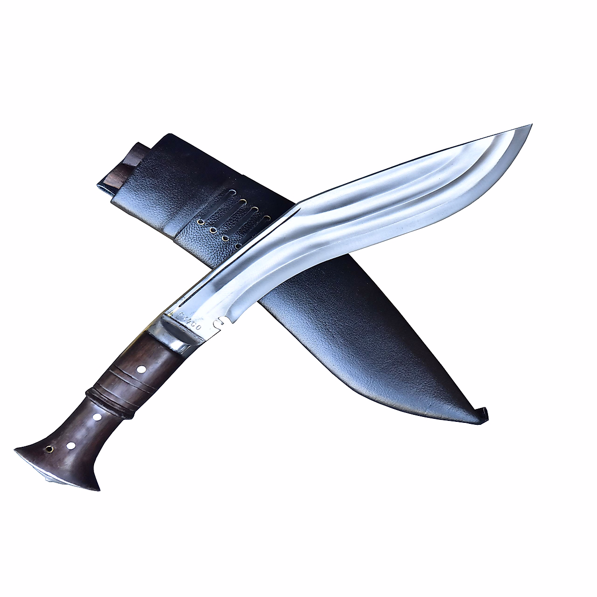 GK&CO. Kukri House Genuine Kukri/khukuri - Authentic 12" 3 Chirra (3 Fuller) The Beast, Full Tang Wooden Handle, Black Leather Sheath Khukuri- Handmade in Nepal Imported