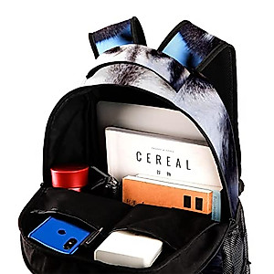 School Backpack Travel Backpack,Boy Girl Backpack,snow forest husky dogs,Outdoor Sports Rucksack Casual Daypack