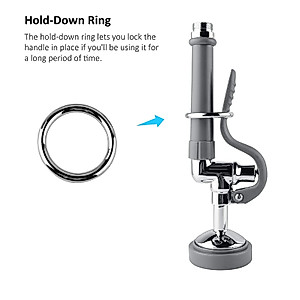 IMLEZON Pre Rinse Sprayer Commercial Sink Faucet Spray Valve Chrome Finished (Grey)