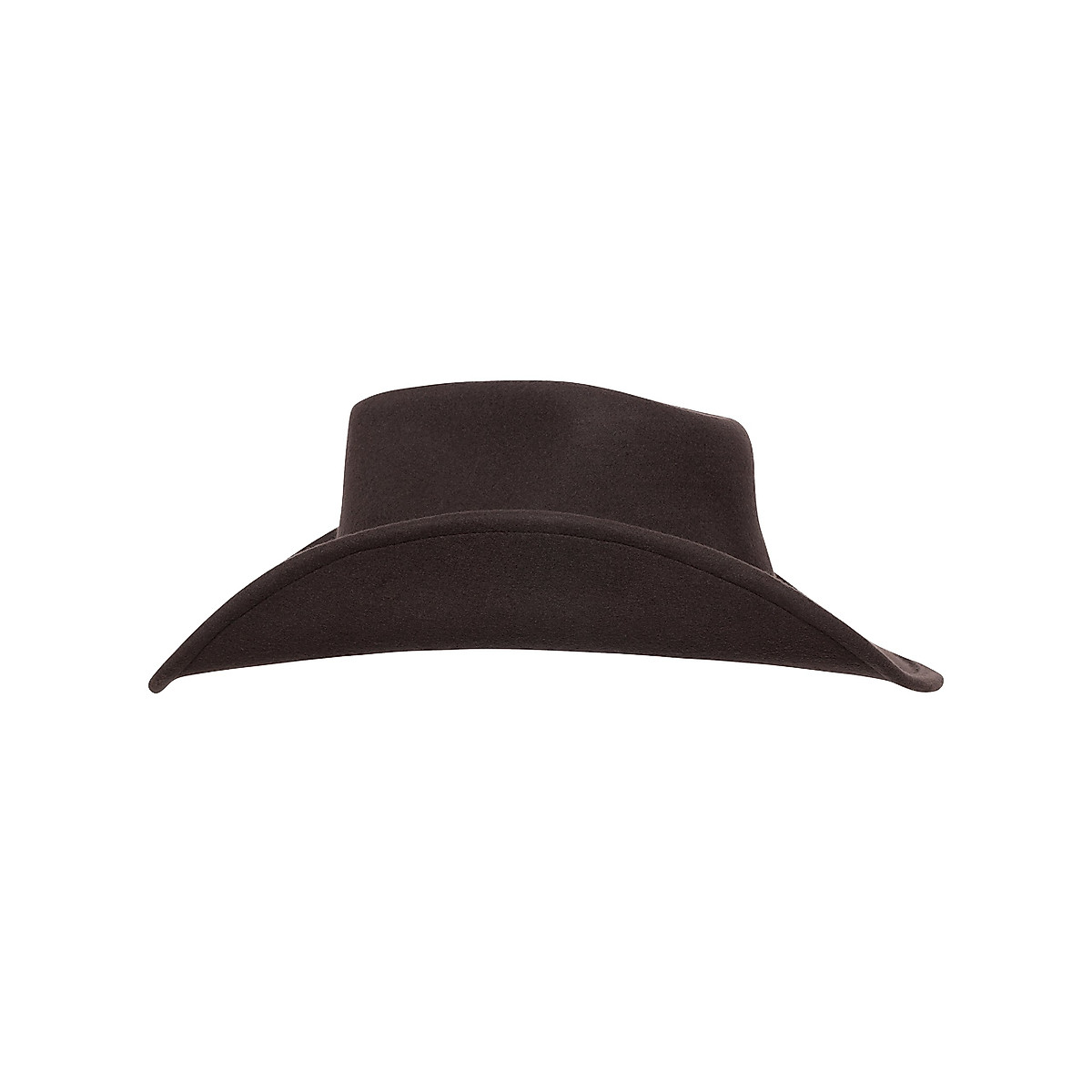 Men's Outback Wool Cowboy Hat Dakota Brown Shapeable Western Felt by Silver Canyon, Brown, Medium