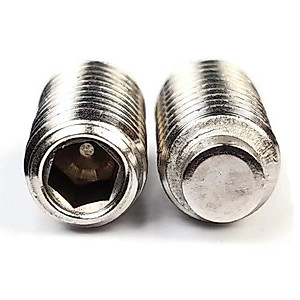 #6-32 Stainless Steel Socket Set Screws Half Dog Point - Select Length - 100 Pieces (#6-32 x 3/16")