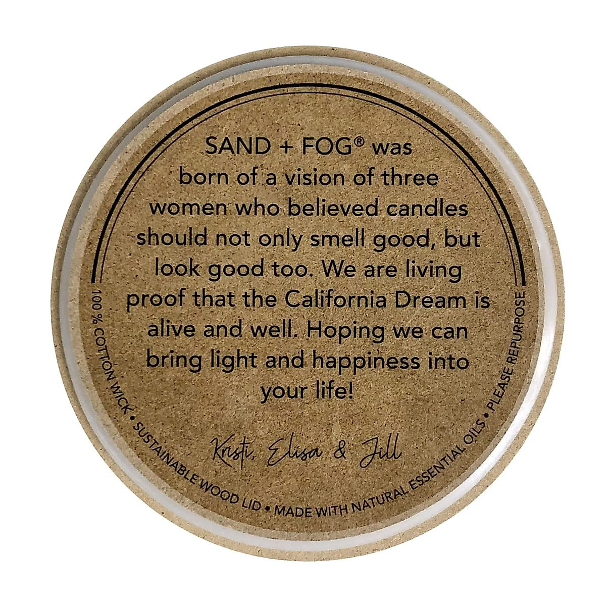 Sand + Fog Scented Candle - Ocean Mist - Additional Scents and Sizes – 100% Cotton Lead-Free Wick - Luxury Air Freshening Jar Candles - Perfect Home Décor for Your Cocktail Table – 34 oz