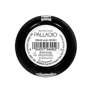 Palladio Baked Blush, Highly Pigmented Shimmery Formula, Easy to Blend and Highly Buildable, Apply Dry for a Natural Glow or Wet for a Dramatic Luminous Look, Long Lasting for All day Wear, Wish