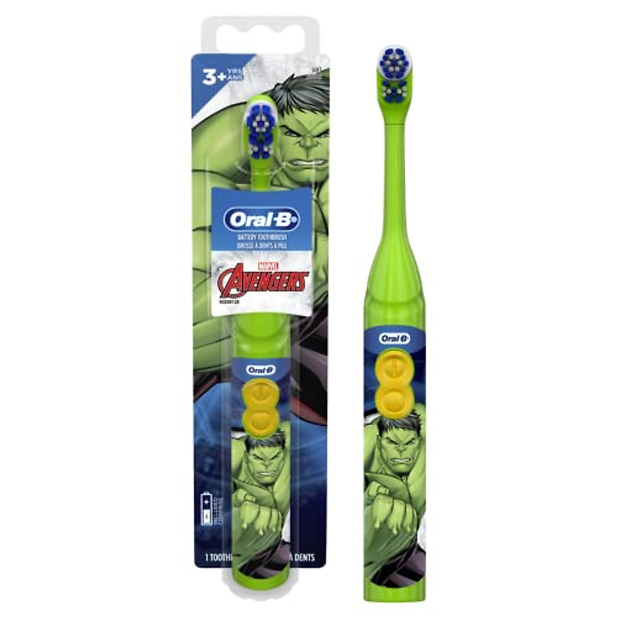 Oral-B Kid's Battery Toothbrush Featuring Marvel's Avengers, Soft Bristles, for Kids 3+ (Character May Vary)