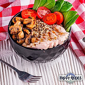 Happy Andes Tri-Color Quinoa Non GMO & Gluten, Whole Grain Rice Substitute, Ready to Cook Food for Oats & Seeds Recipes, Healthy Meal with Vitamins and Protein, 48 Oz