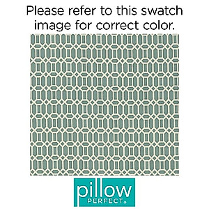 Pillow Perfect Outdoor/Indoor Rhodes Quartz Throw Pillows, 18.5" x 18.5", Blue, 2 Count