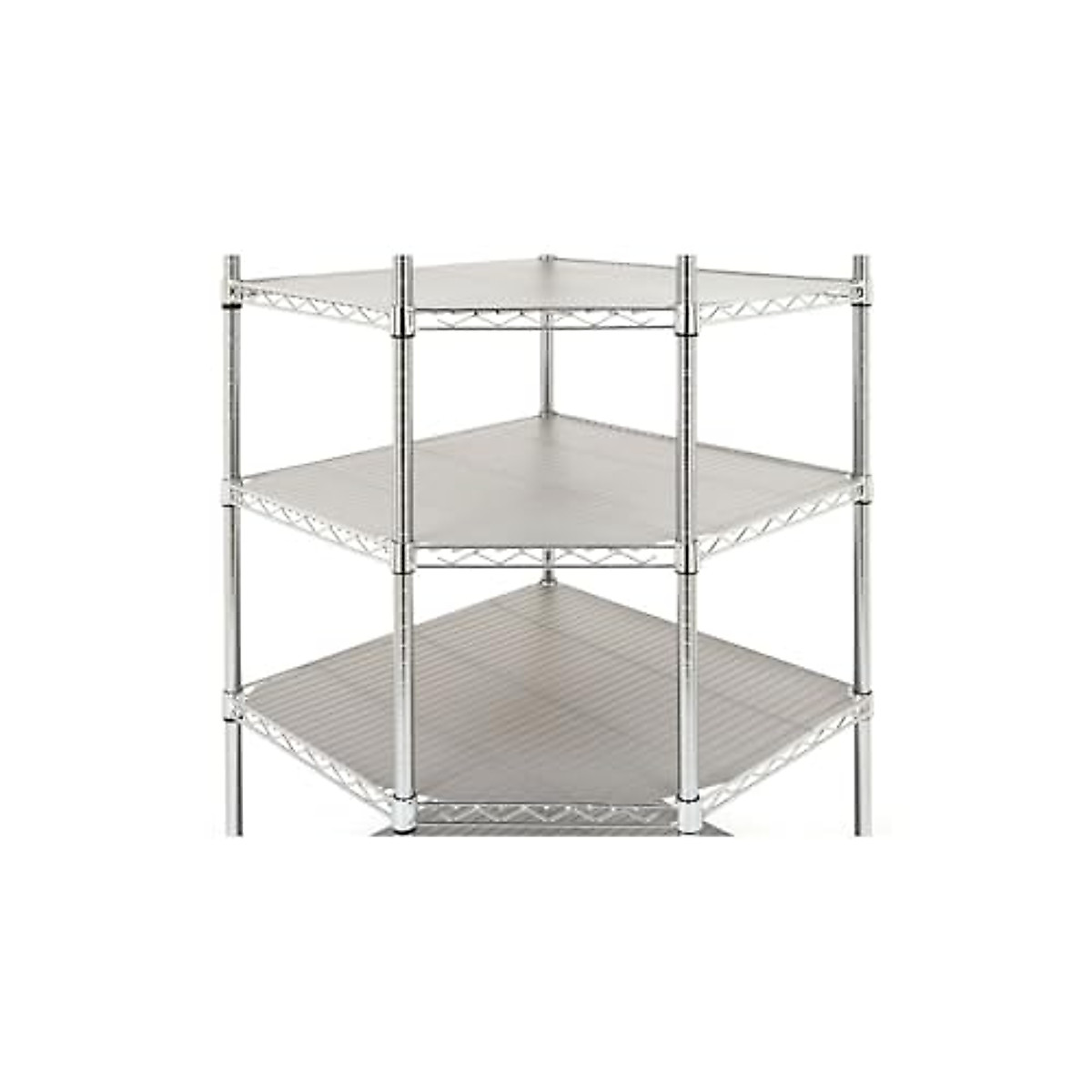 6-Tier Corner Shelf with Wheels, Corner Restaurant Shelf Commercial Food Storage