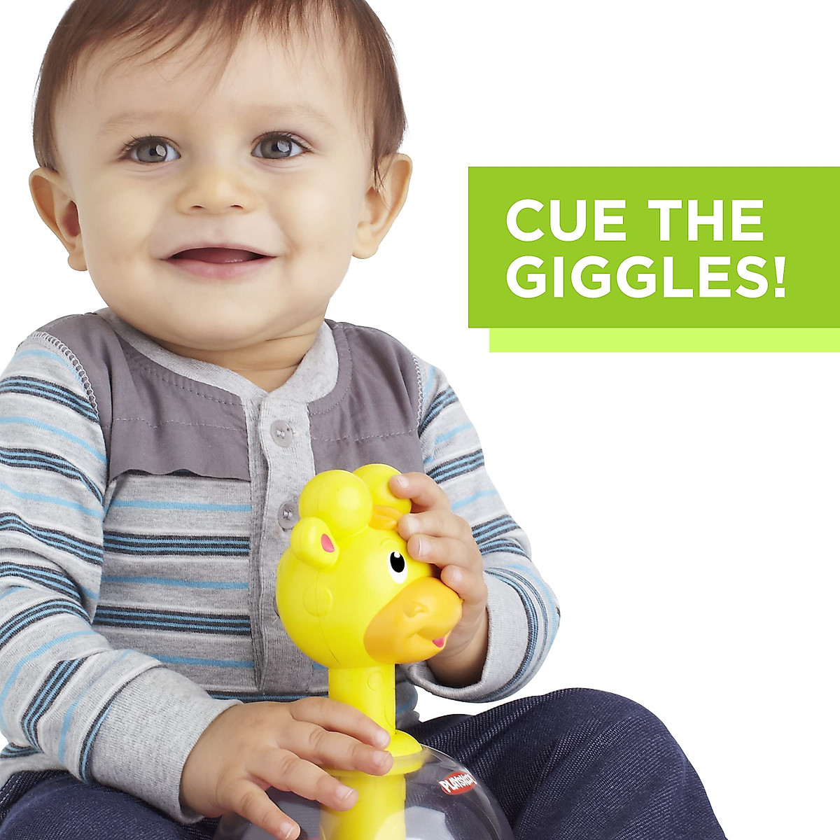 Playskool Giraffalaff Tumble Top Spinning and Popping Cause and Effect Toy for Babies and Toddlers 1 Year and Up (Amazon Exclusive)