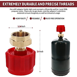 Flame King Propane Torch Weed Burner + GasOne Propane Refill Adapter