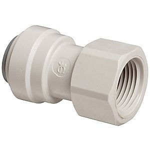John Guest Acetal Copolymer Tube Fitting, Flat End Adaptor, 3/8" Tube OD x 1/2" BSP Female (Pack of 10)