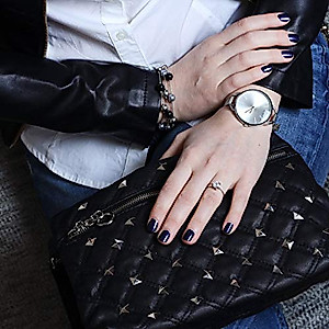 TUZAZO 500 Pieces 10 mm Square Pyramid Studs for Clothing Bag Leather Shoes Punk Rock Jewelry Craft, 4 Prong Metal Nailhead Studs Spikes Accessories with Awl (Silver)