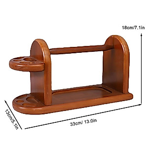 GINTBN Wooden Yarn Holder for Knitting Crochet,13 * 5 * 7 inch Yarn Holder Spinner,Stable Yarn Ball Dispenser, Wood Yarn Spinner Holder for Crochet, Gift for Knitting Lovers