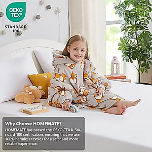 Homemate Wearable Blanket Hoodie, Cute and Funny Patterns Oversized Hoodie Sweatshirt Blanket for Adults Women Men，Cozy，Warm，Fuzzy Hoodie Blanket