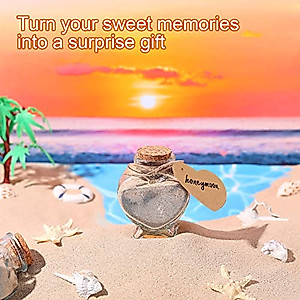 141 Pcs Heart Shaped Small Glass Jars with Cork Lids, Label Tags and String Honeymoon Glass Favor Jars Small Heart Glass Wish Bottles Keepsake Couple Wedding Gifts Valentines Day Party Decoration DIY