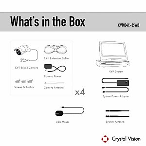 8CH Crystal Vision Floodlight & Two Way Audio, Panic Siren Button Kit (4X Floodlight Audio Camera)