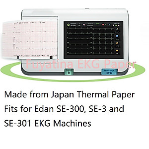 10 Rolls Premium ECG Paper EKG Paper for 3 Channel ECG Machine, Fits for Edan SE-300,SE-3 and SE-301, fits for CONTEC ECG300G and ECG-600G, fits for Biocare iE 300 and iE3