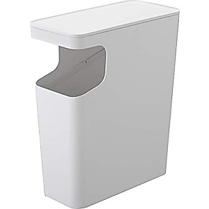 YAMAZAKI home Tower Side table and Trash can White - 3988