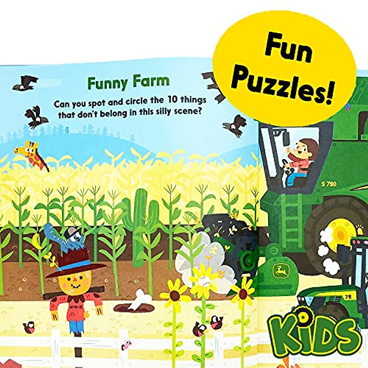 John Deere Kids: Mega Machines Tractor and Truck Puzzles, Mazes & Coloring Activity Book for Boys 4-8, More than 100 Activities