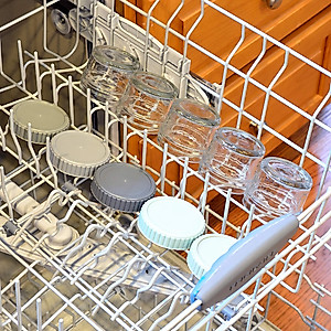 Youngever Glass Baby Food Storage, 4 Ounce Stackable Baby Food Glass Containers with Airtight Lids, Glass Jars with Lids, 8 Urban Colors (8 Sets)