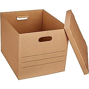 Amazon Basics Medium Moving Boxes with Lid and Handles, 19 x 14.5 x 15.5 inches, 10-Pack