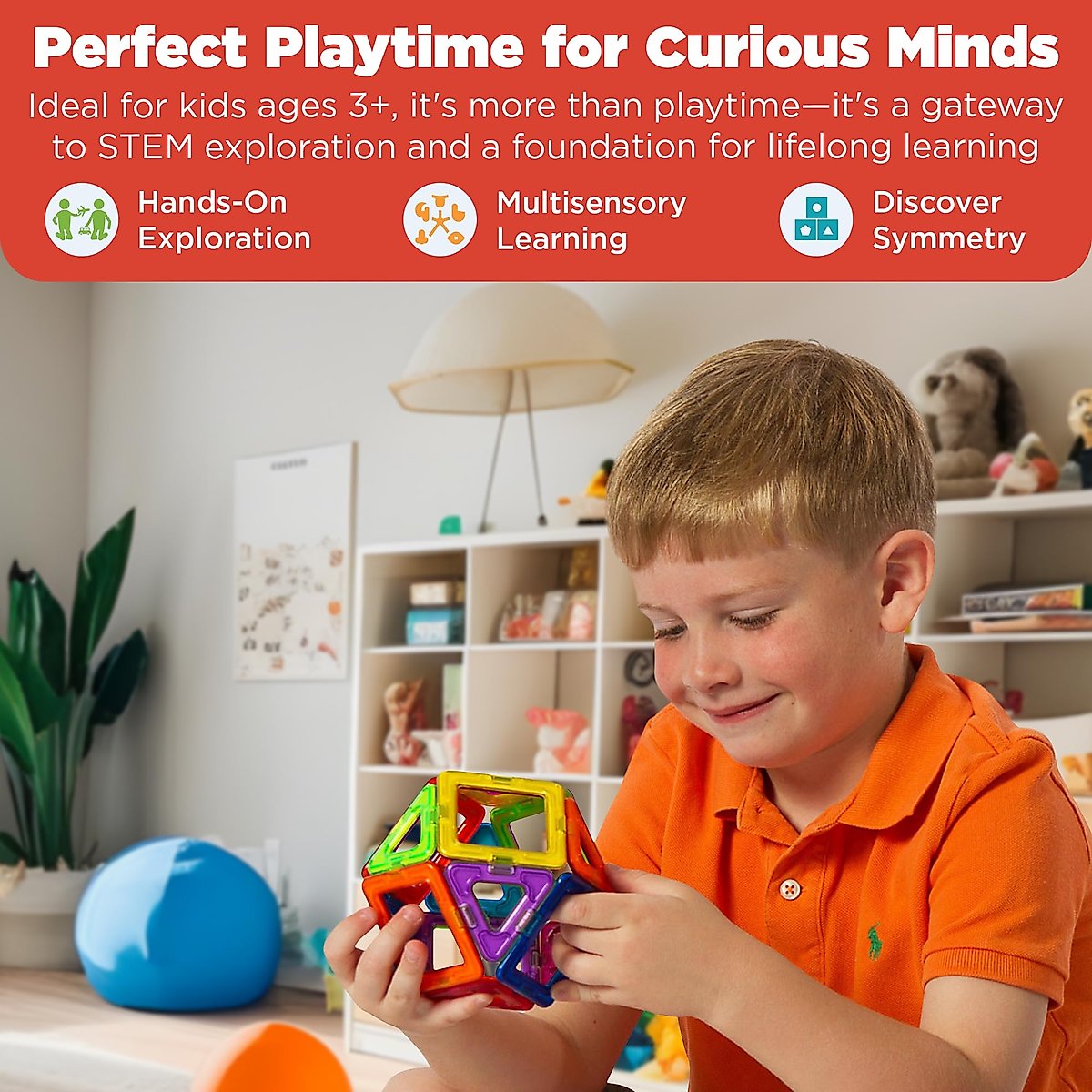 Magformers Rainbow 26PC Set | Magnetic Tiles Building Blocks, Educational STEM Toy Set | Magnetic Building Tiles for Kids to Develop Problem-Solving Abilities and Shape Recognition