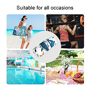 Kigai Sea Animals Waterproof Wet Dry Bag Reusable with Handle for Travel, Beach, Pool, Diapers, Toiletries 2Pcs
