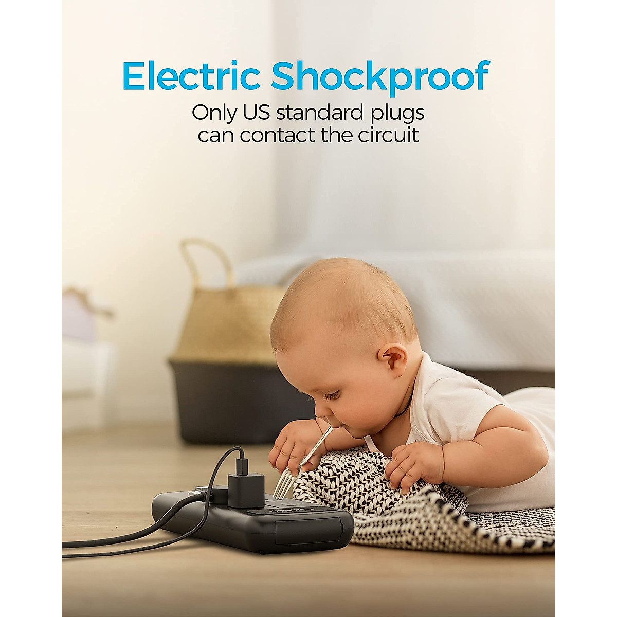 Outdoor Power Strip 8 Outlets, Weatherproof Surge Protector with 6 FT Extension Cord, IPX6 Waterproof, 1875W Overload Protection, Mountable Outlet Extender for Home Patio and Garden, Black