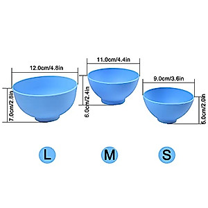 Dental Lab Rubber Mixing Bowl Plastic Spatulas for Alginate Impression Plaster Materials(6Pcs)