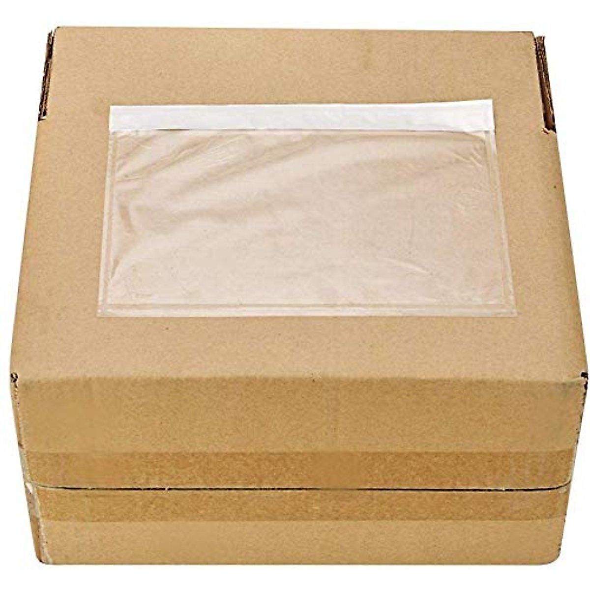 100 Pack 7.5" x 5.5" Clear Self-Adhesive Top Loading Packing List/Shipping Label Envelopes Pouches