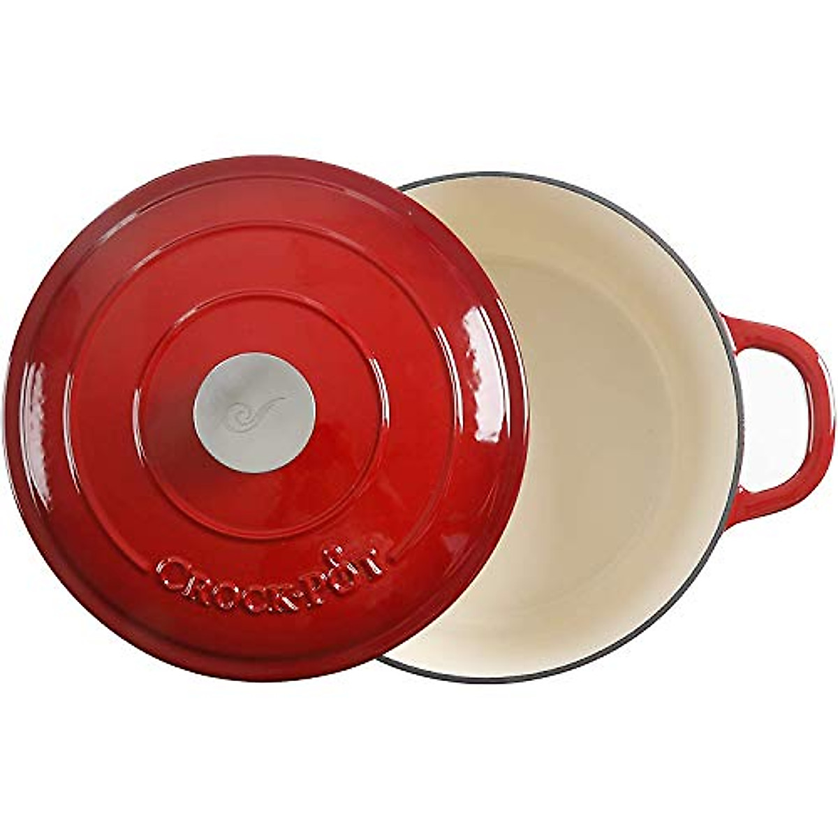 Crock-Pot Artisan Round Enameled Cast Iron Dutch Oven, 3-Quart, Gradient Red