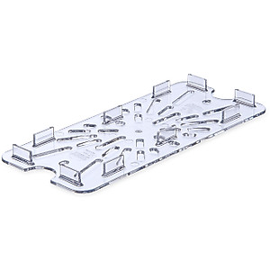 Carlisle FoodService Products 3067007-E Plastic Drain Shelf for 1/3 Size Food Pan, Clear, 0.6 Inches