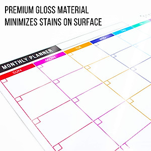 STYLIO Dry Erase Calendar Whiteboard. Set of 3 Magnetic Calendars for Fridge: Monthly, Weekly Organizer & Daily Notepad. Refrigerator & Wall Family Calendar. 4 Fine Point Markers & Eraser Included