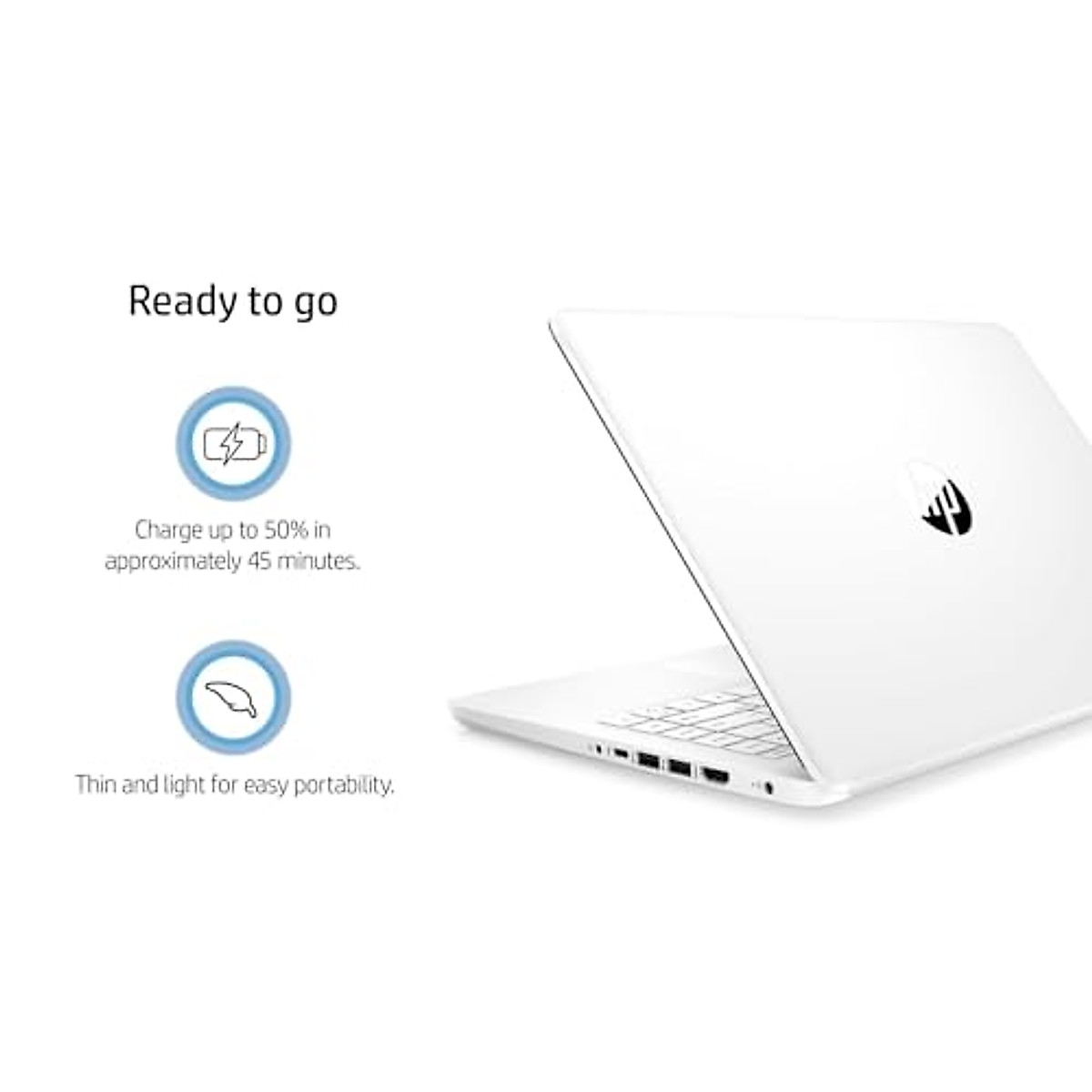 HP Newest 14" Ultral Light Laptop for Business. Intel Quad-Core N4120(> N4020), 8GB RAM, 192GB Storage, 1 Year Office 365, (64GB eMMC+128GBSD Card) Webcam, HDMI, WiFi, USB-A&C, Win 11 S/OLY