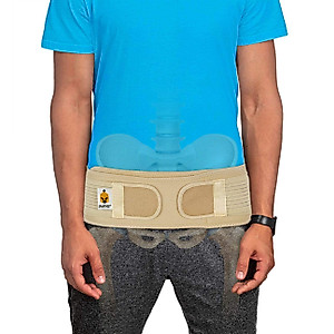 Sparthos Sacroiliac Si Hip Belt [Size Regular - Beige] Ice Packs for Injuries [Size Large + Cover]